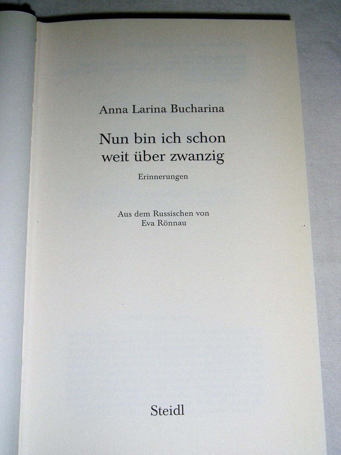 German Language Book Anna Larina Bucharina Nun Bin Ich Schon - Etsy