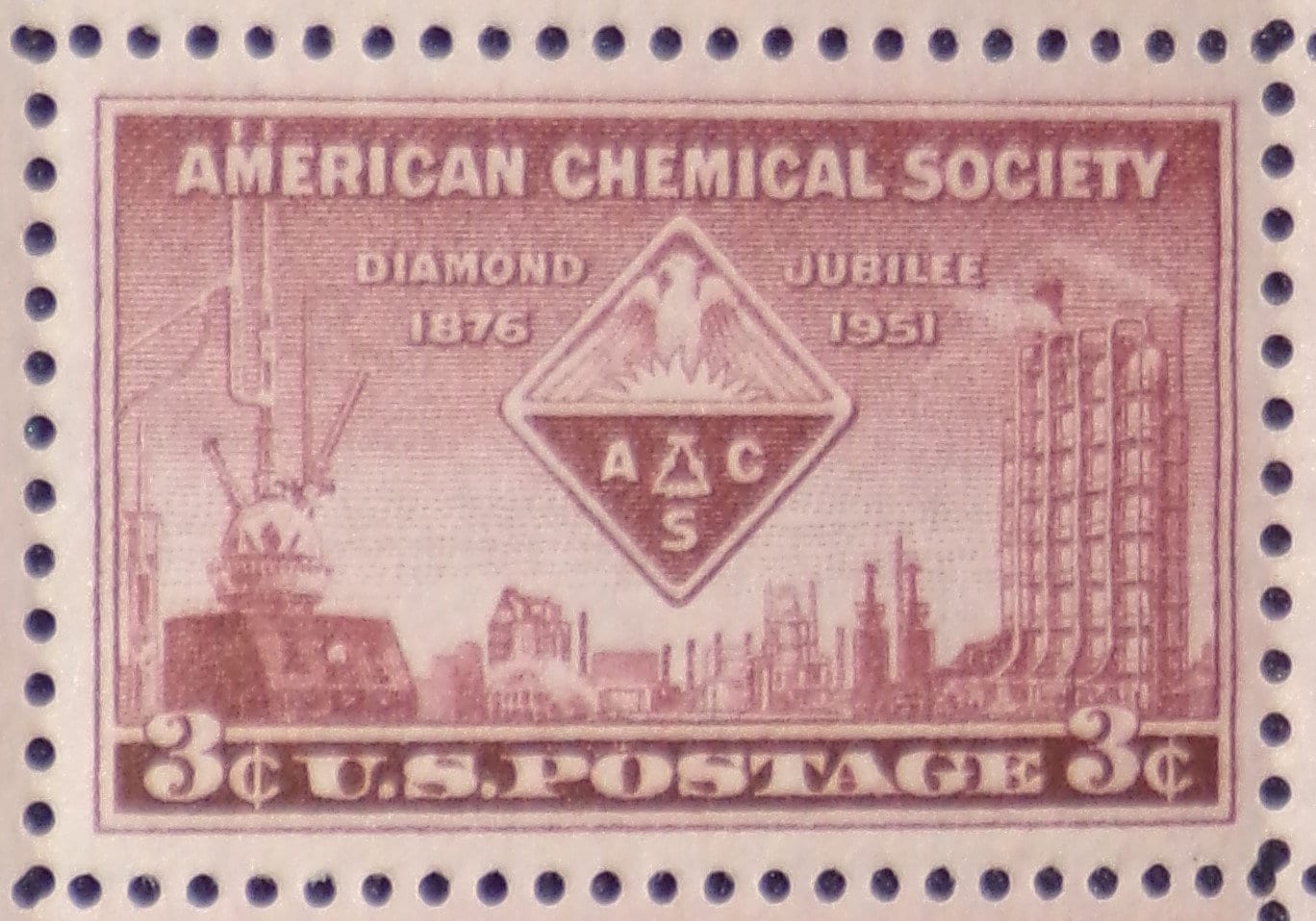 Mint 3c Stamp Sheet, American Chemical Society, Scott Catalog 1002 X 50 ...
