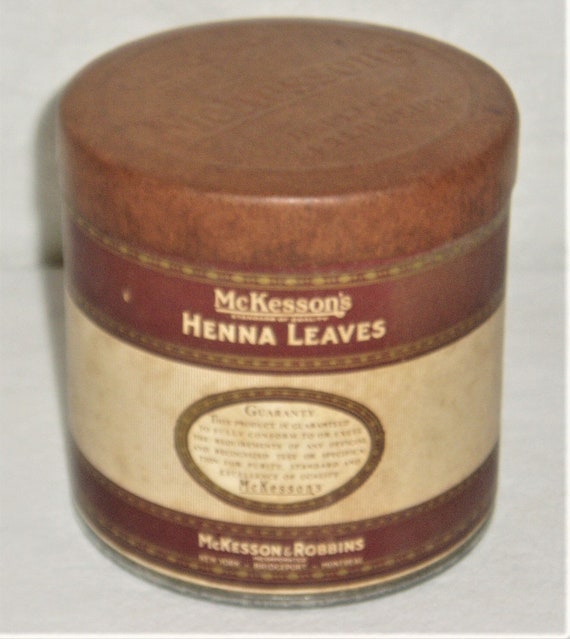 Henna Leaves Container New Old Stock Mckesson & Robbins | Etsy