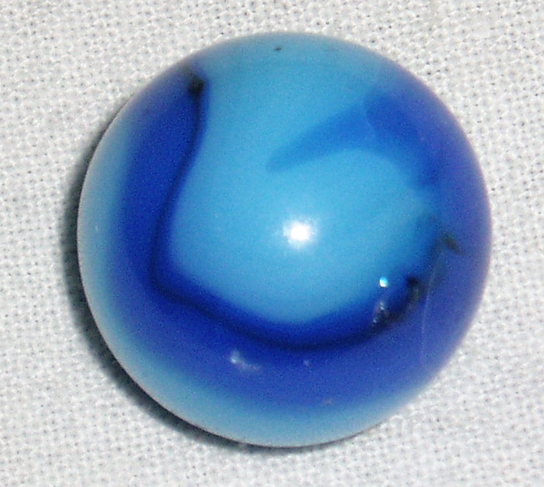 Vintage Akro Agate Corkscrew Marble, Rare Blue on Blue With Black - Etsy