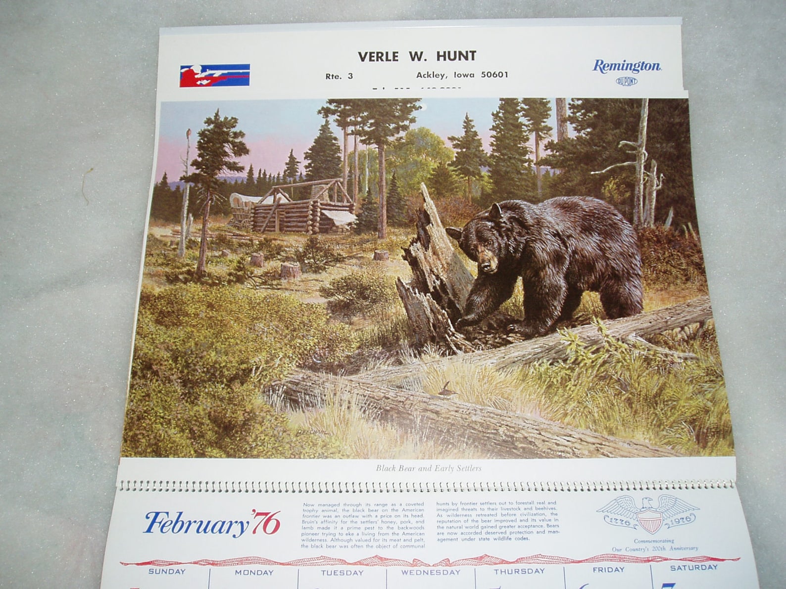 Remington Calendar 1976 Bicentennial Complete 12 Pictures - Etsy