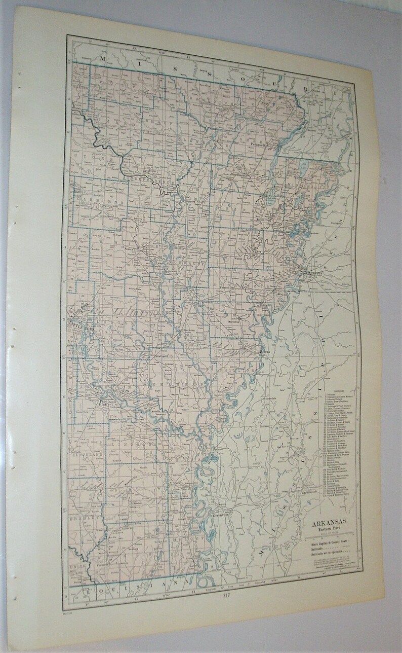 Map Page Arkansas 1932 Large 13.5 by 19.75 2 - Etsy