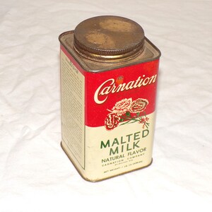 Carnation Malted Milk Tin, Rare 1 Pound Size - Etsy