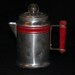 Miniature Coffee Pot, Aluminum, Red Detail - Etsy