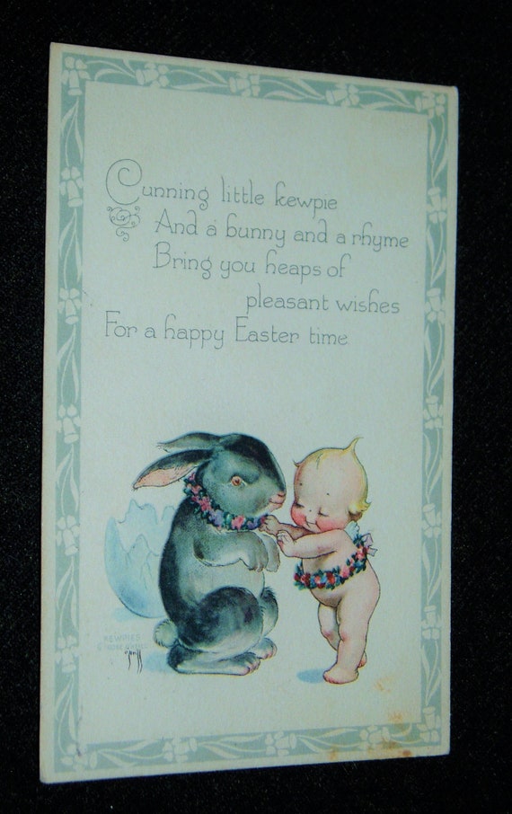 Kewpie Easter Postcard Signed Rose O'neill Gibson Art | Etsy