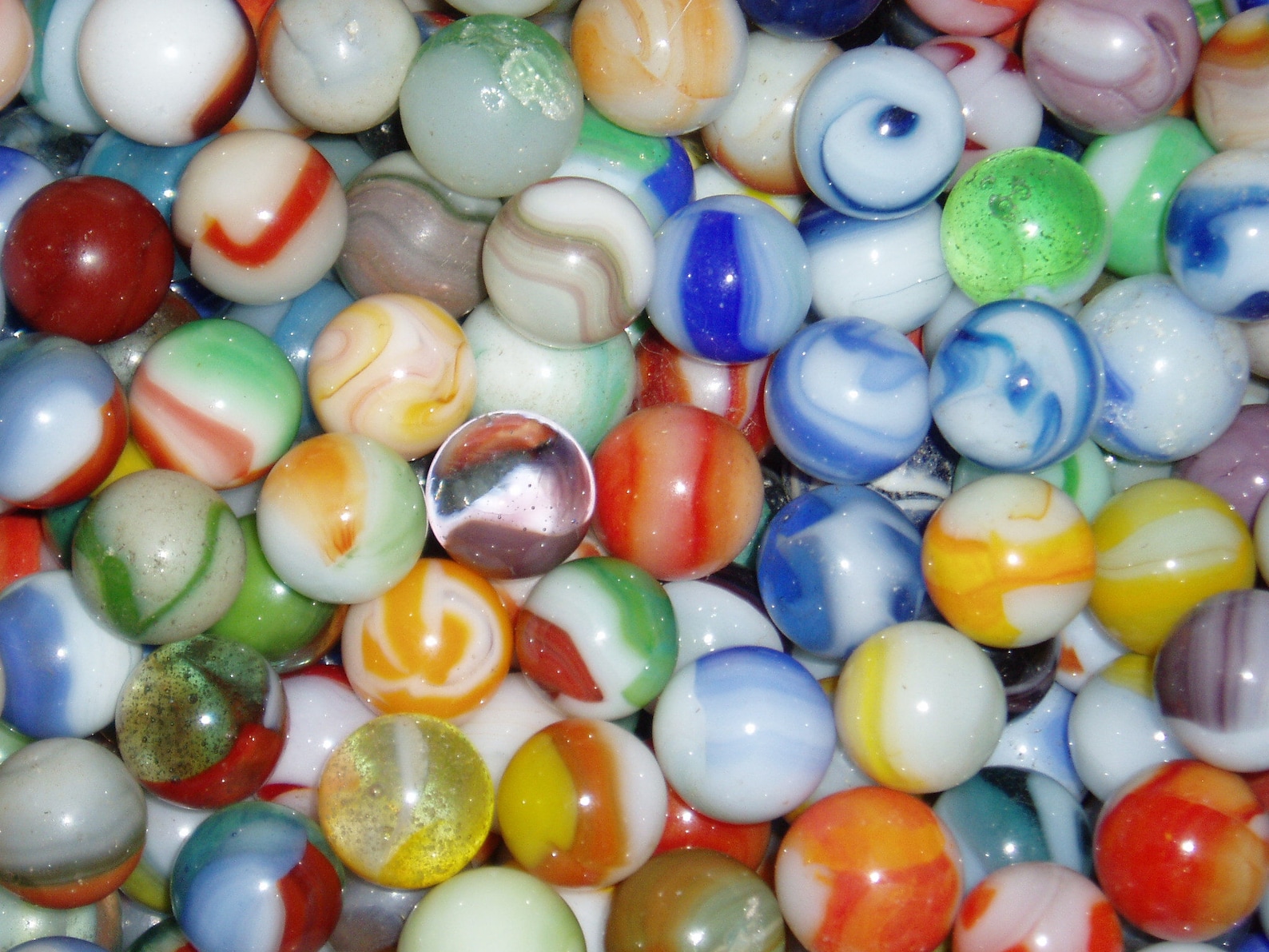 100 Antique Marbles, 1920's-1950's, Peltier, Akro, Vitro, Master ...