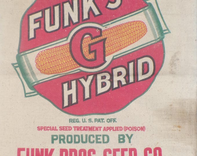 Funk's G Hybrid Seed Corn Sack, Large Font - Etsy