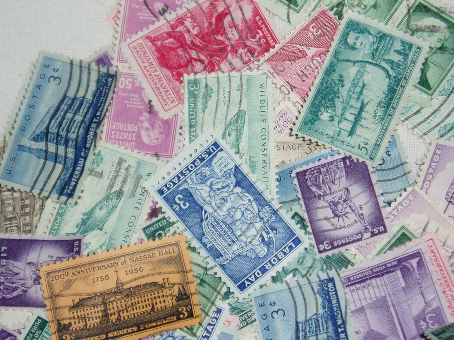 USA Postage Stamp Mixture 100 Stamps 1940's-1950's | Etsy