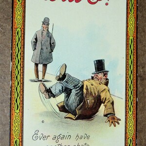 Edwardian Humorous Postcard Falling Additional Cards Ship - Etsy