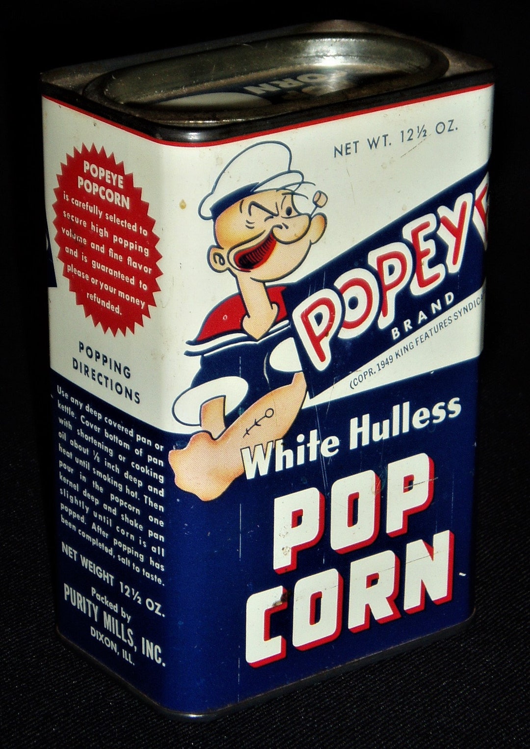 Vintage Tin Popeye Popcorn, Movie TV Prop - Etsy