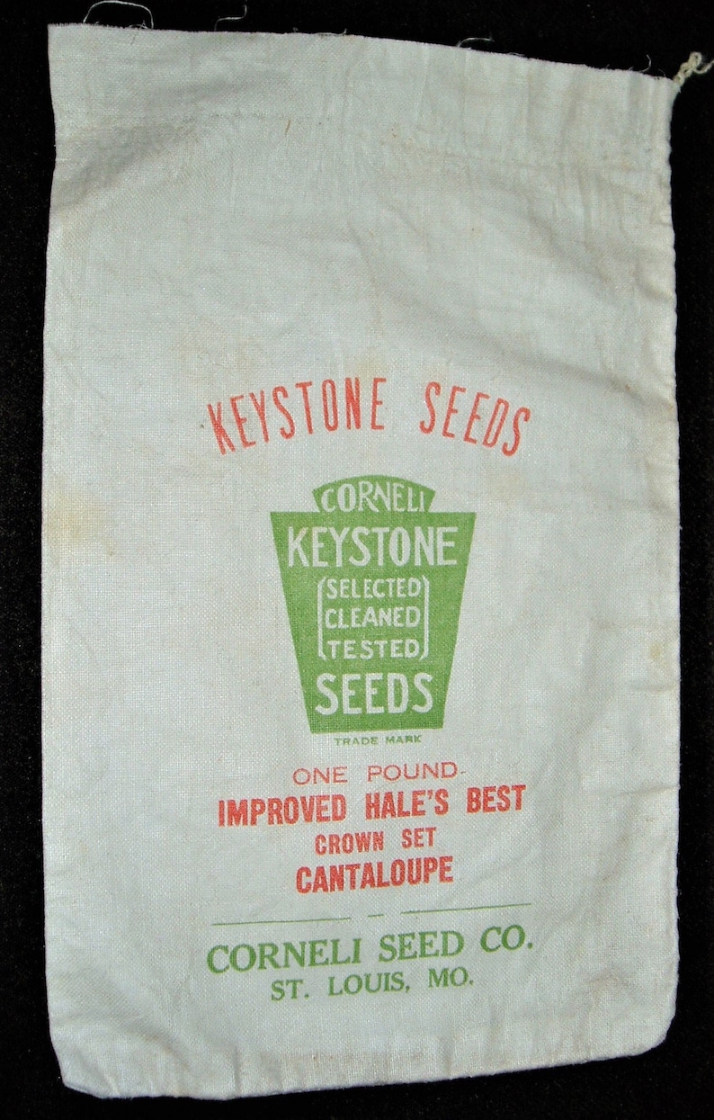 Vintage Seed Sack X 10, Corneli Keystone Seeds, Cantaloupe - Etsy