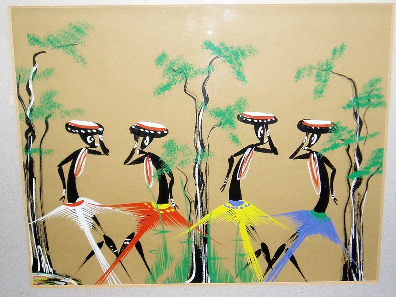 Kenyan Tribal Art Abstract Painting | Etsy