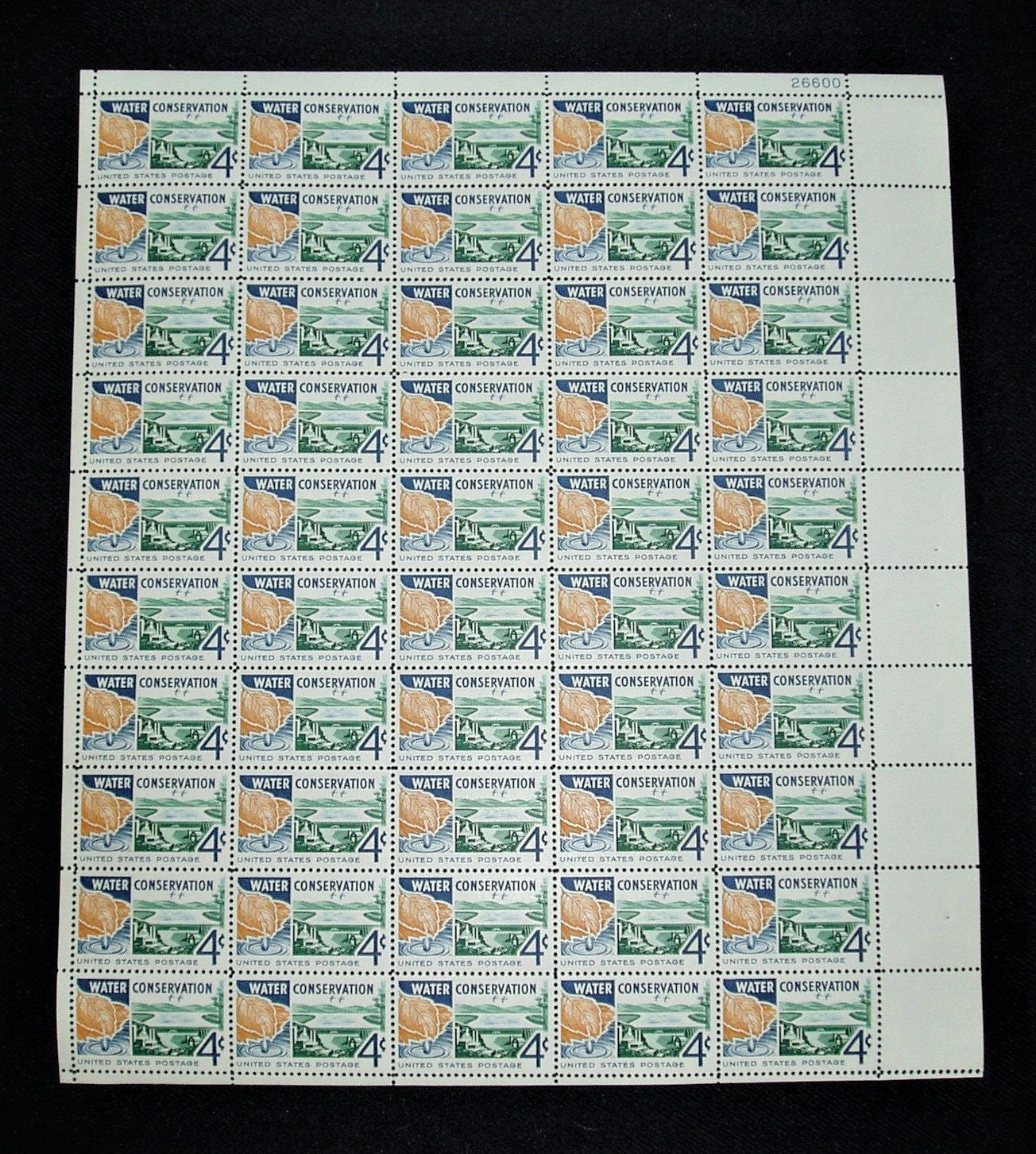 Mint 4c Stamp Sheet, Water Conservation, Scott Catalog #1150 X 50 ...