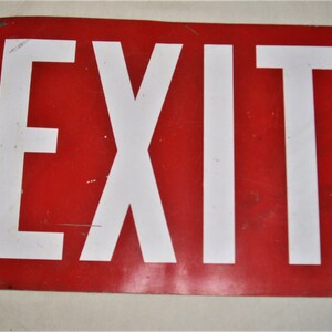 Vintage Exit Sign Metal - Etsy