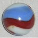 Akro Agate Shooter Marble, Patriot 27/32", Mint Minus, Free USA ...
