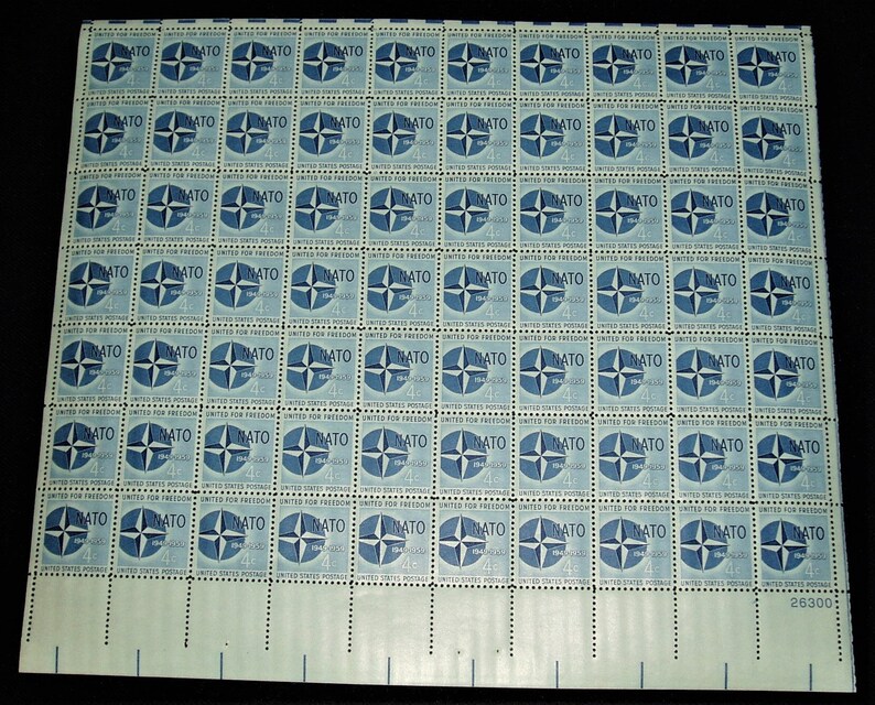 Mint 4c Stamp Sheet NATO Scott Catalog 1127x 70 Stamps - Etsy
