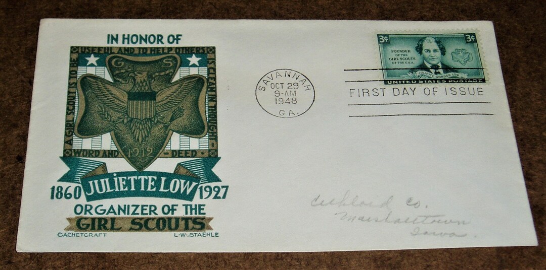 First Day Cover, Scott Catalog #974, Juliette Low Girl Scouts of ...
