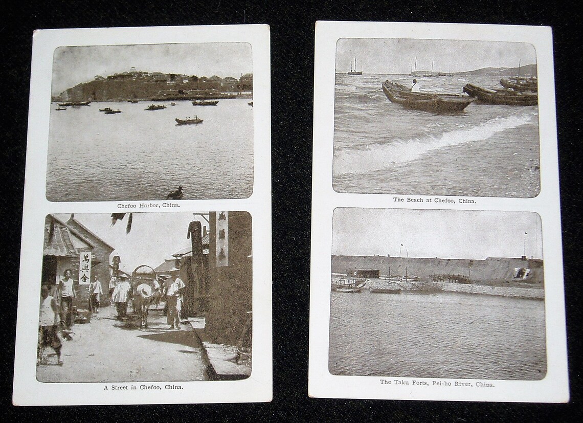 Postcards Chefoo China Scenes Taku Forts Pei-ho River - Etsy