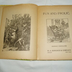 Children's Book, Fun and Frolic, Engraved Drawings - Etsy