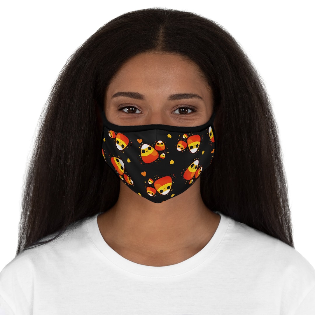 Spooky Cute Chibi Candy Corn Mask Halloween Mask Fitted - Etsy