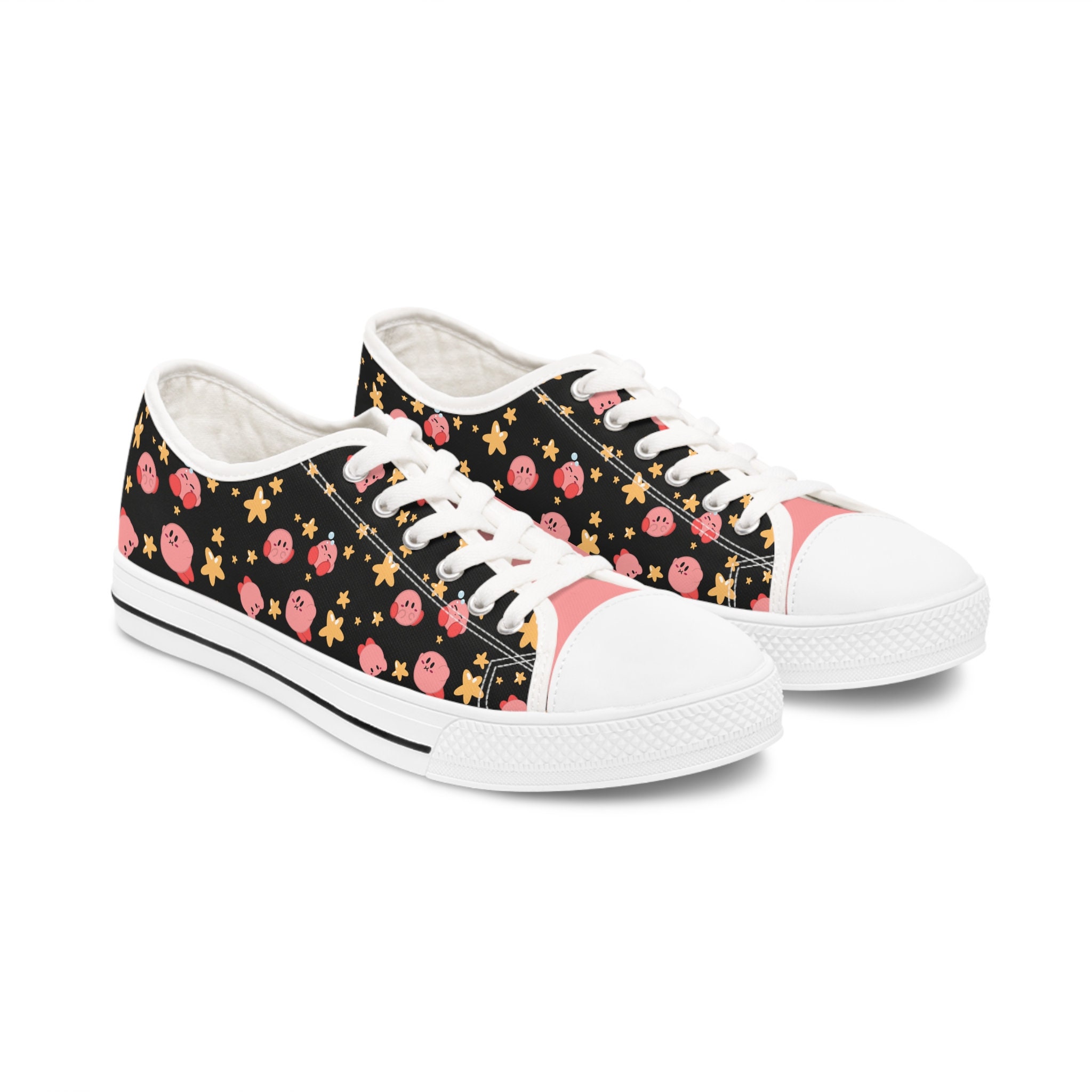 Kirby Fan Art Pattern - Gaming - Shoes - Women's Low Top Sneakers sold ...