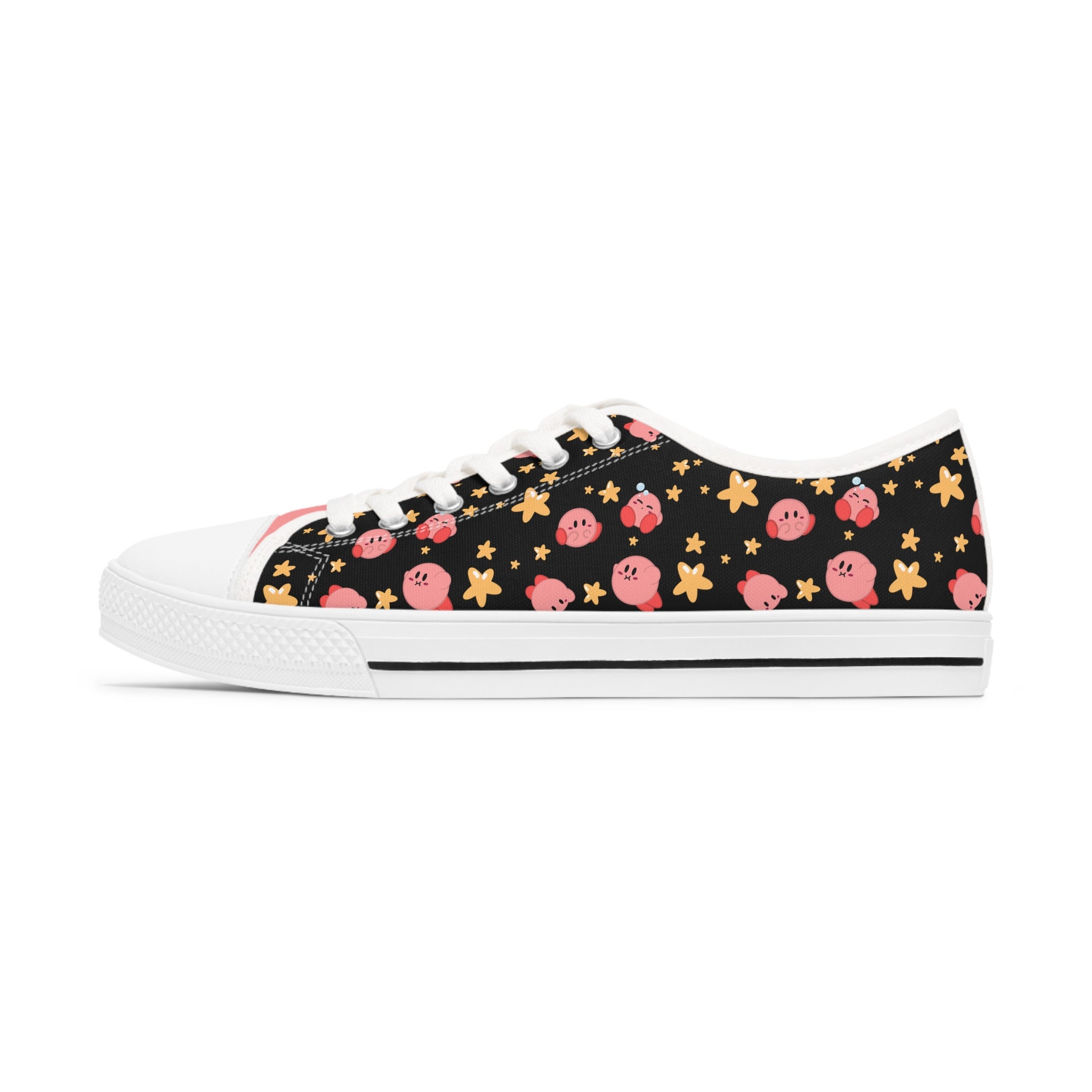 Kirby Fan Art Pattern - Gaming - Shoes - Women's Low Top Sneakers sold ...