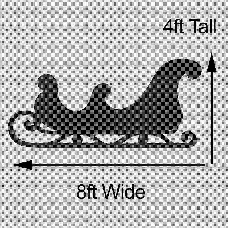 Santa Sleigh Cutout Patterns - Etsy
