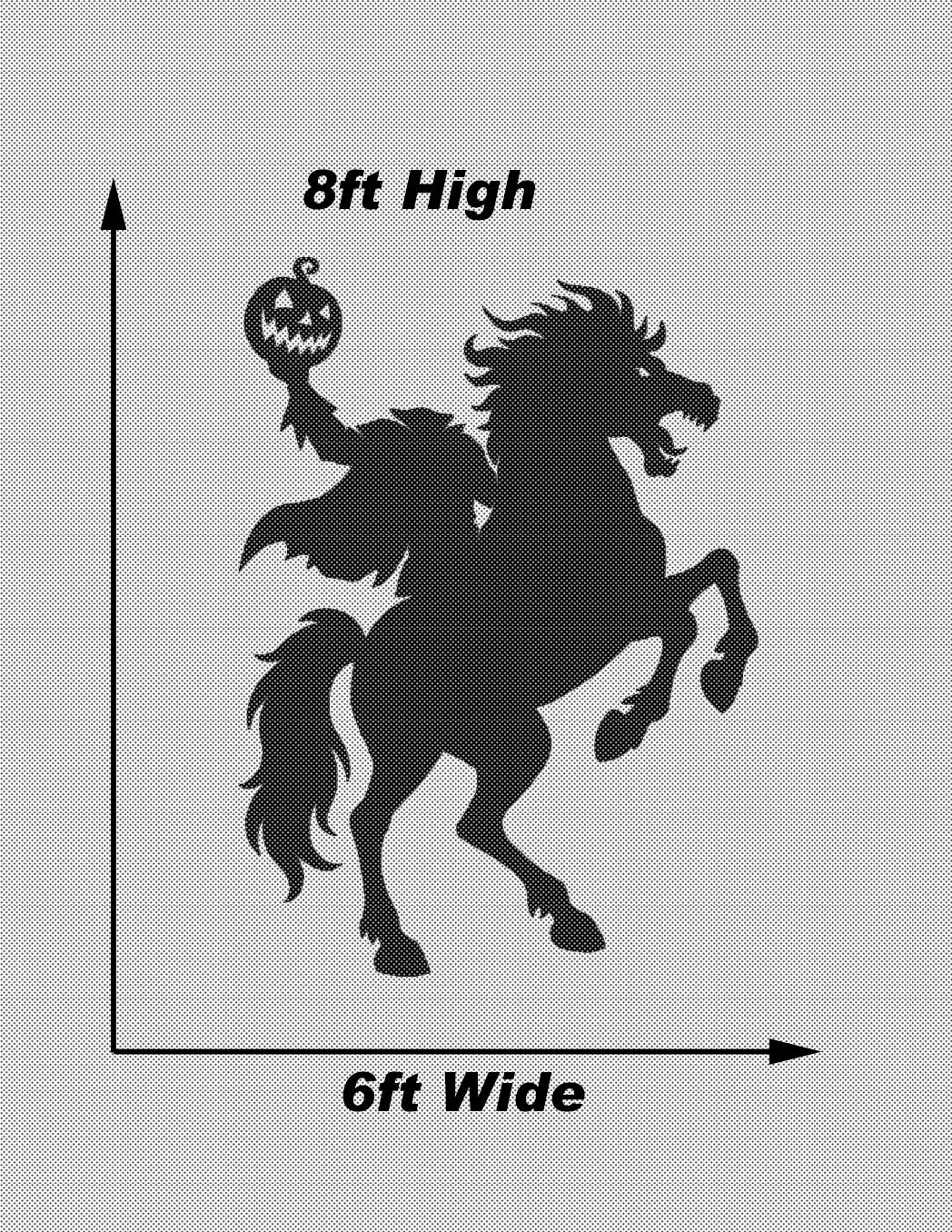 8ft X 6ft Headless Horseman Pumpkin Template. Printable Trace and Cut ...