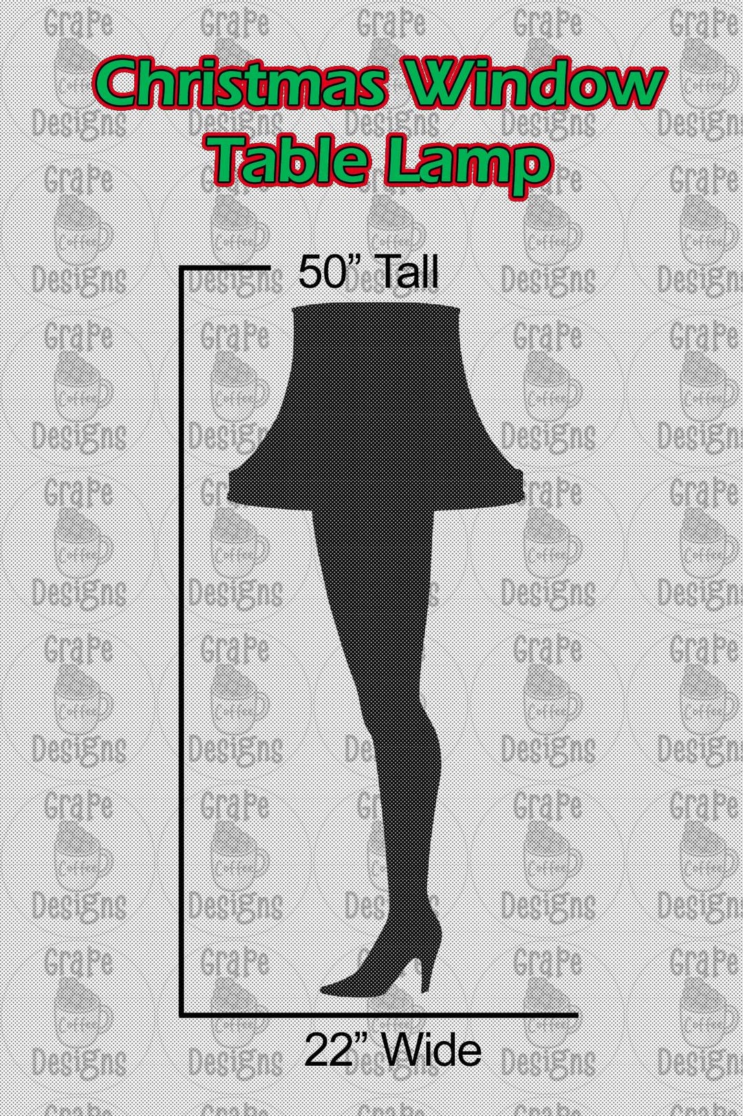 50" Tall by 24" Wide Christmas Story Leg Lamp Silhouette Template ...