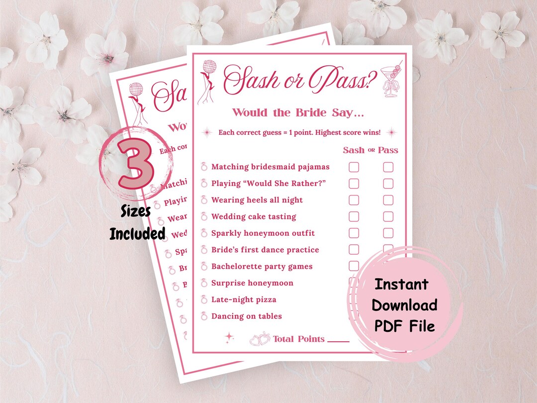Bride to Be Sash Bachelorette Party Game, Bride Sash Bridal Shower ...