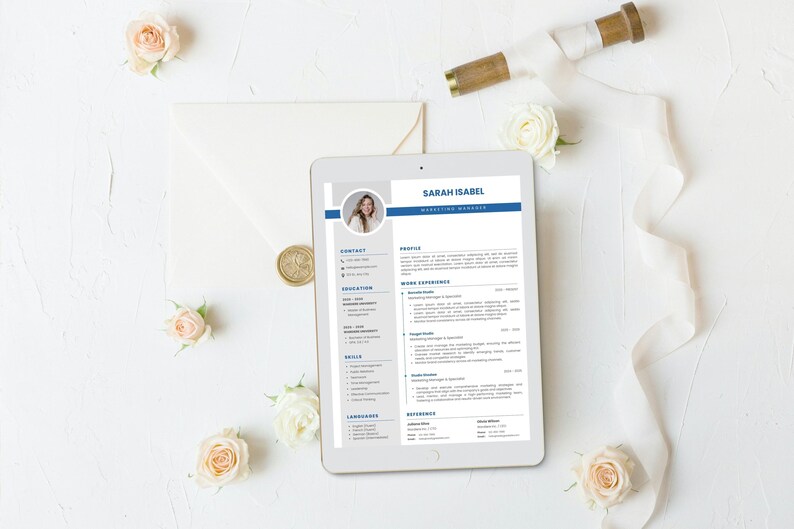 Modern Professional Resume Template: Editable CV, ATS Friendly (word ...