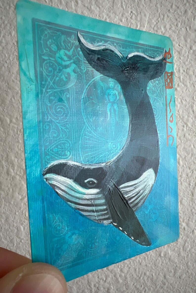 Humpback Whale on a Playing Cards. 2012 - Etsy