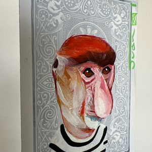 Proboscis Monkey Portrait on a Playing Cards. 2011 - Etsy