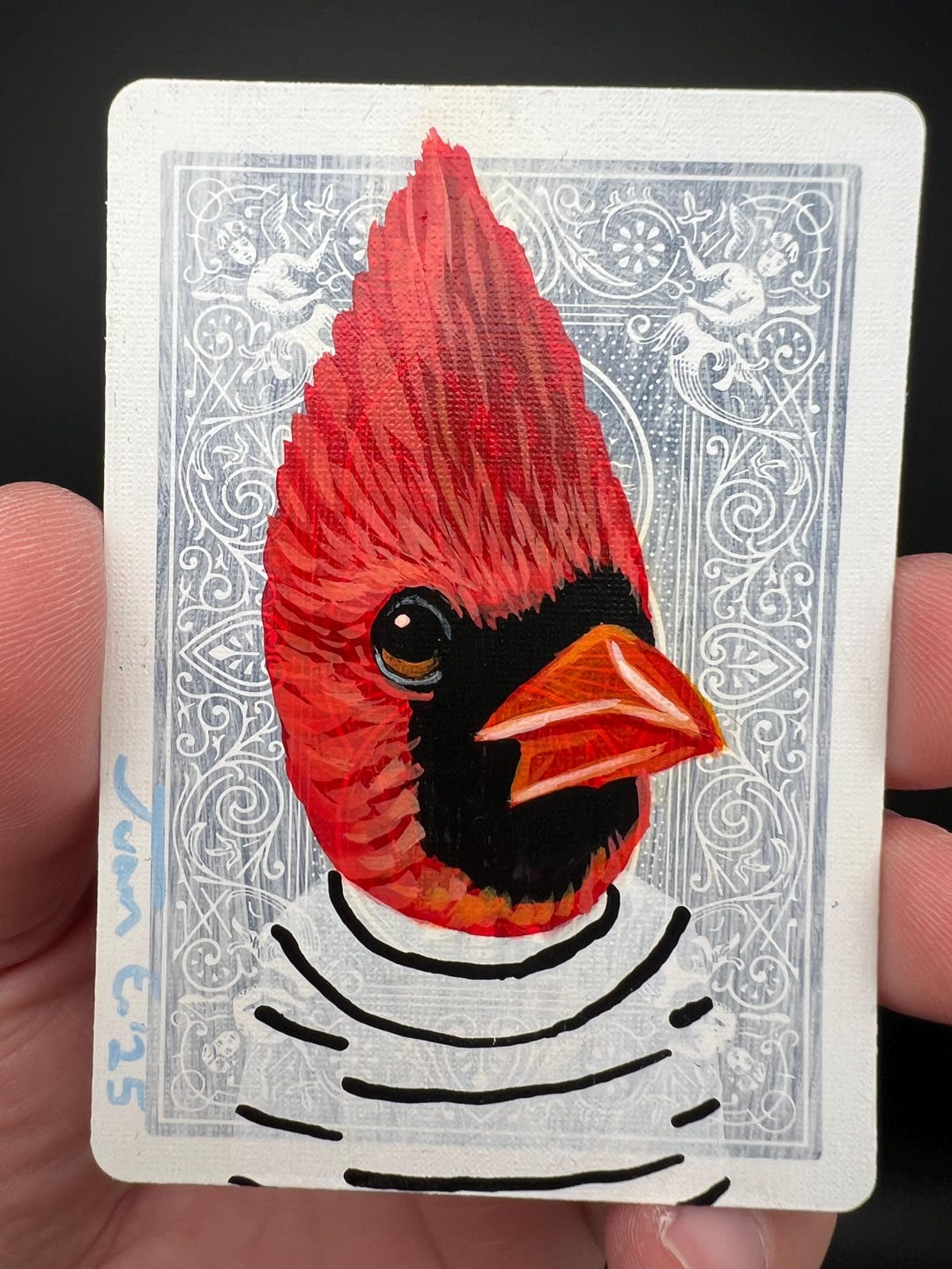 Red Cardinal Portrait on a Playing Cards. 2025 - Etsy