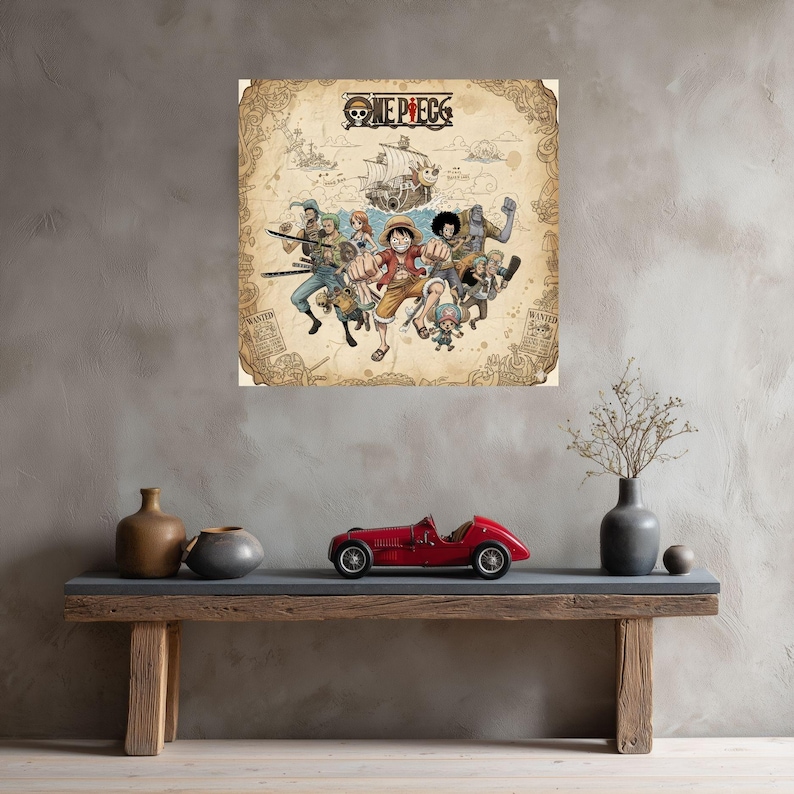 One Piece Poster Anime Manga Art: Collage Crew Posters - Japanese Wall ...