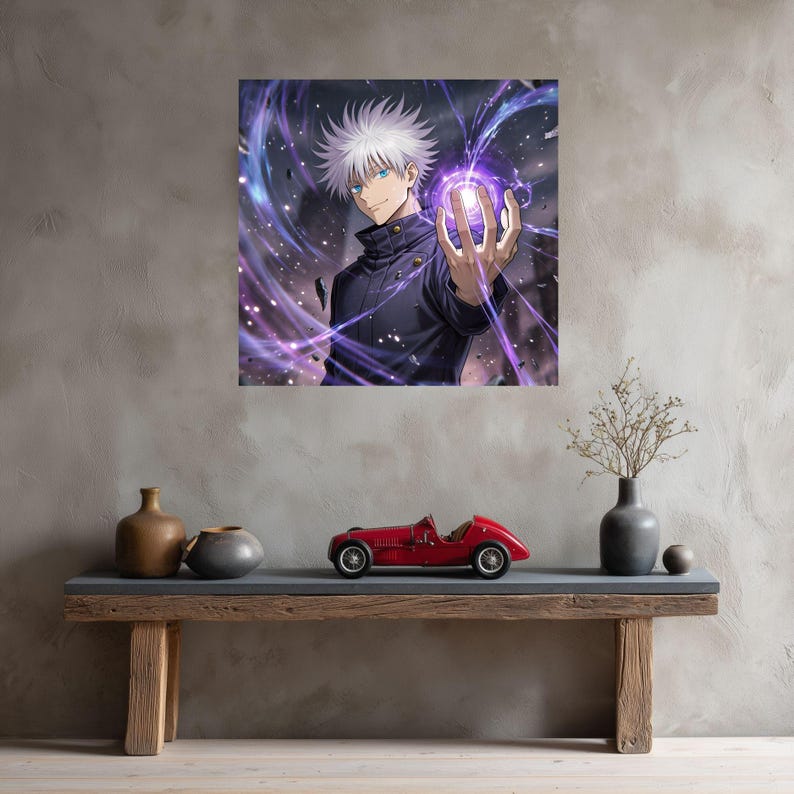 JJK Jujutsu Kaisen Anime Manga Poster, JJK Satoru Gojo - Japanese Wall ...