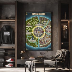 Seireitei Map Poster: Bleach Anime Art Print (digital Download) - Etsy