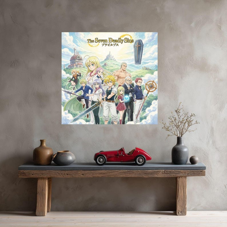 Seven Deadly Sins Anime Poster - Canva Print | Meliodas Posters, Wall ...