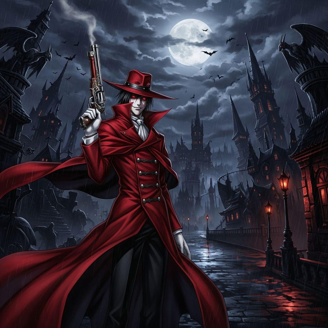 Hellsing Ultimate Anime - Alucard Poster | Anime Wall Art | Gothic ...