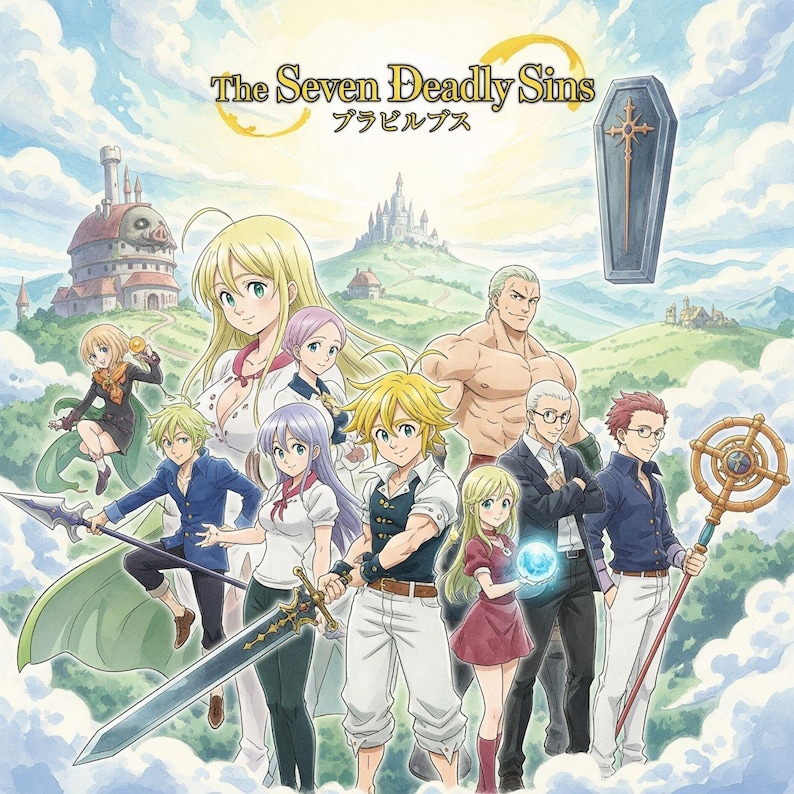 Seven Deadly Sins Anime Poster - Canva Print | Meliodas Posters, Wall ...