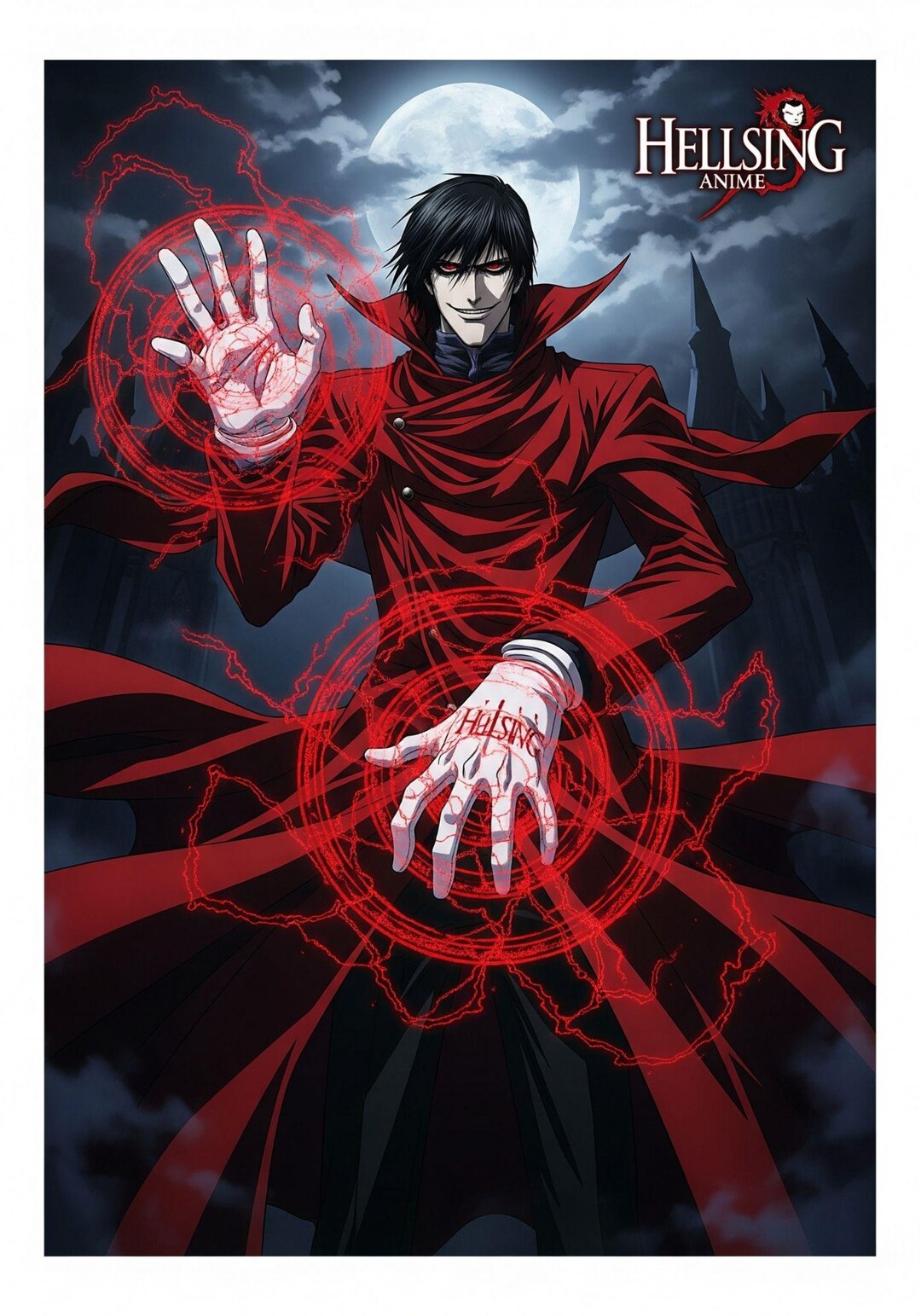 Hellsing Ultimate Anime - Alucard Poster | Manga Wall Art | Gothic ...