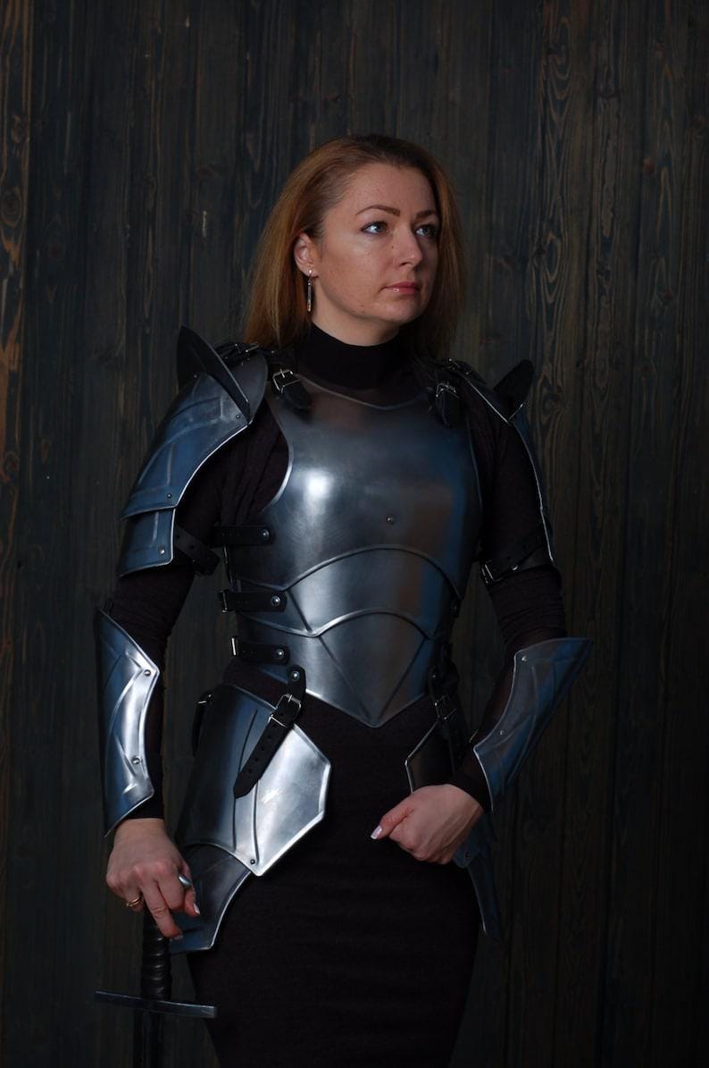 Handmade Steel Lady Knight Armor Costume: Medieval Female Cuirass - Etsy
