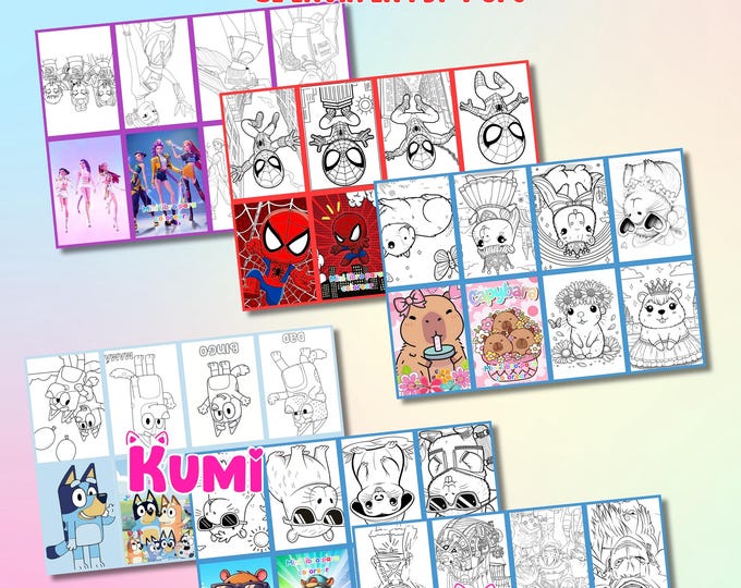 Mini Coloring Book - Etsy
