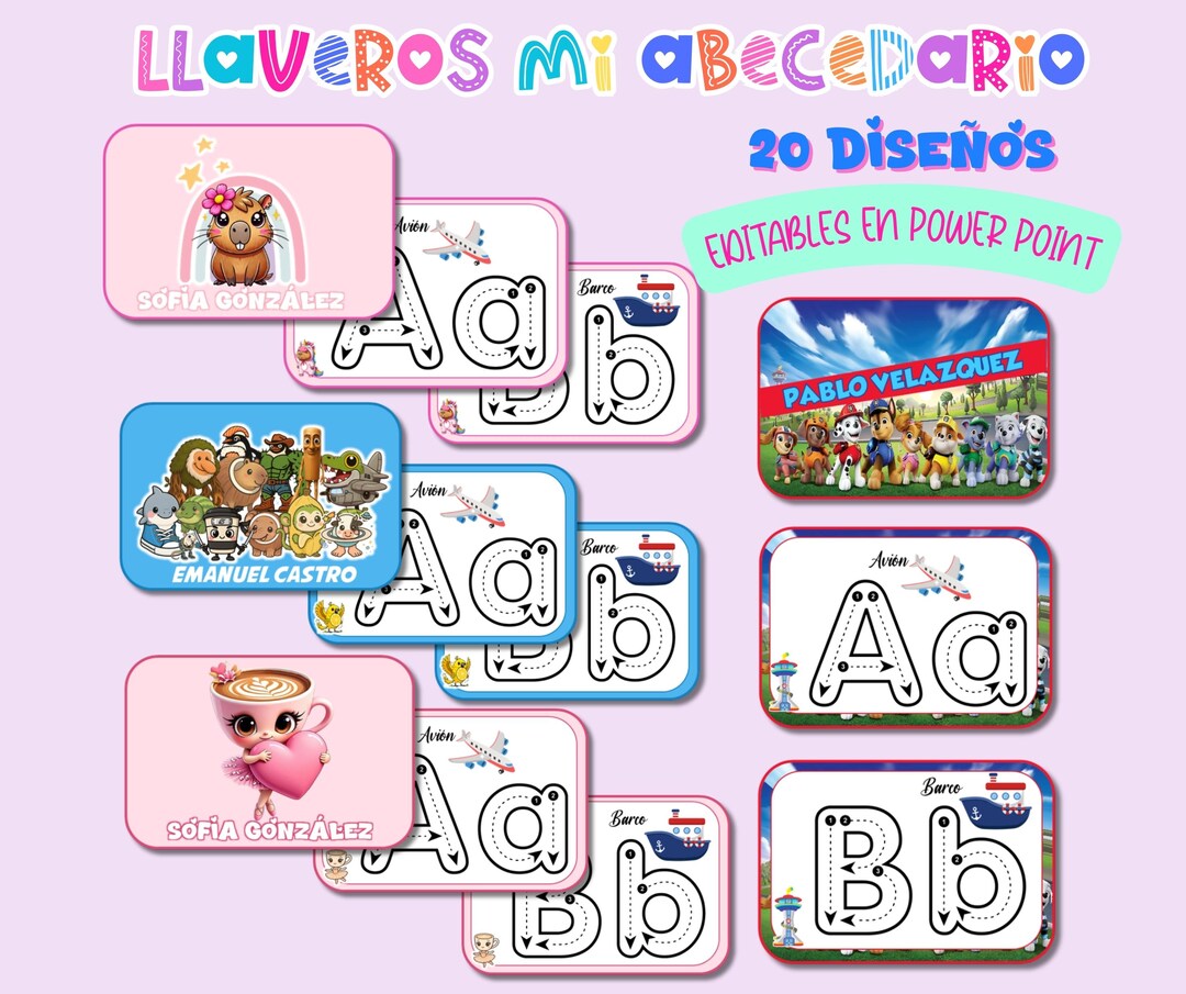 Didactic Keychain My Alphabet | My Alphabet Teaching Material ...
