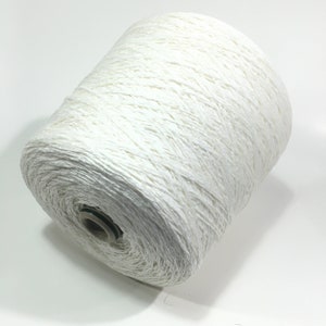 1 Cone Hasegawa Linen Chainette Yarn, Bleached White, Dye, From Japan ...