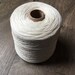 1 Cone Hasegawa Linen Chainette Yarn, Bleached White, Dye, From Japan ...