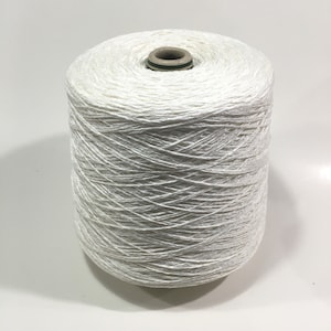 1 Cone Hasegawa Linen Chainette Yarn, Bleached White, Dye, From Japan ...