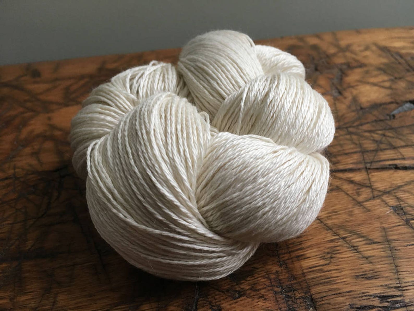 Hilo de seda Merino blanco natural sin teñar 3 ply 50 Gram | Etsy