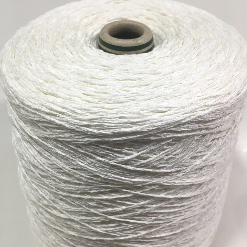 1 Cone Hasegawa Linen Chainette Yarn, Bleached White, Dye, From Japan ...
