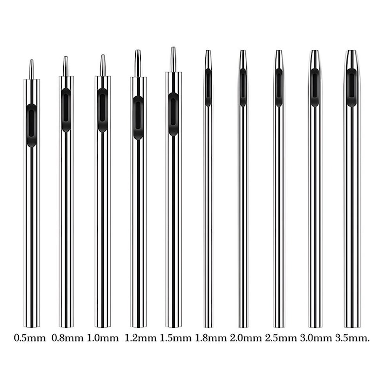 Leather Hole Punch Set: 0.5-3.5mm Round Steel Punches - Etsy
